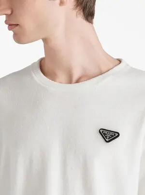 Prada Triangle-logo Terry T-shirt