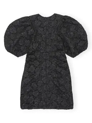 GANNI Short-sleeve Jacquard Minidress