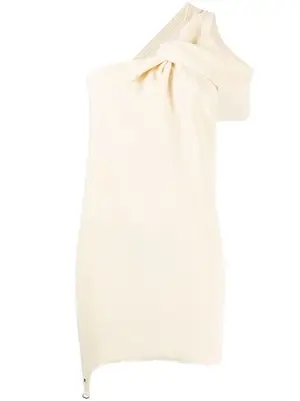COURREGES One-shoulder Knotted Minidress