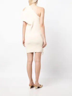 COURREGES One-shoulder Knotted Minidress