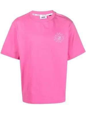 Gcds Surfing Wirdo Graphic-print T-shirt - Pink