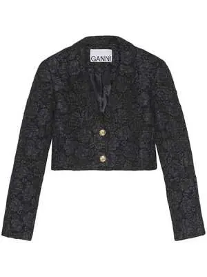 GANNI Jacquard Cropped Jacket
