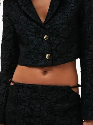 GANNI Jacquard Cropped Jacket