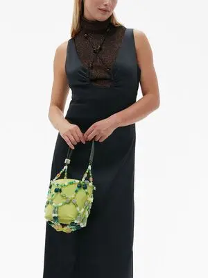 GANNI V-neck Sleeveless Dress - Black
