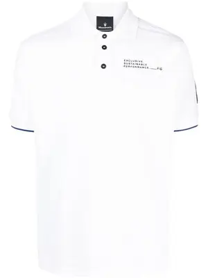 NORTH SAILS Graphic-print Cotton Polo Shirt - White