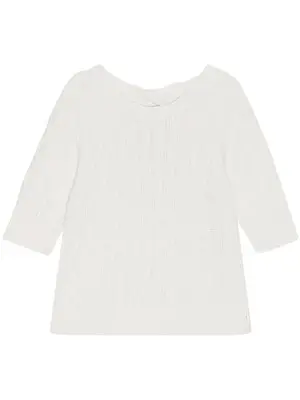 GANNI Cable-knit T-shirt