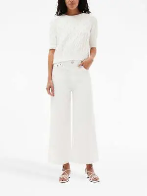 GANNI Cable-knit T-shirt
