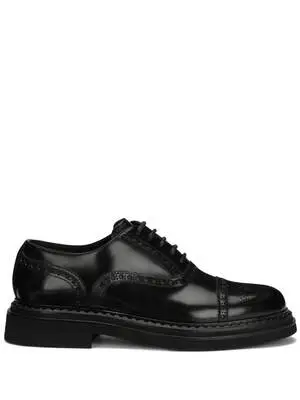 Dolce & Gabbana Brushed Calfskin Brogue Oxfords