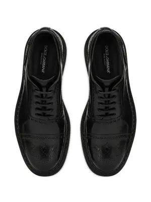 Dolce & Gabbana Brushed Calfskin Brogue Oxfords