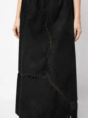 By Walid Embroidered Cotton Long Skirt