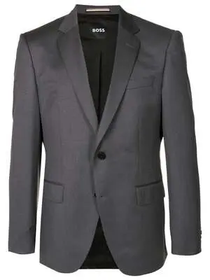 BOSS Single-breasted Fitted Blazer - Grey
