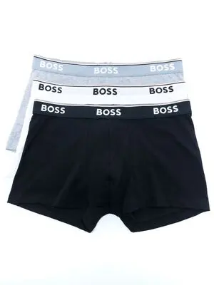 BOSS Stripe-trim Logo-waistband Boxers (set Of Three) Multicolour