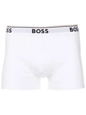 BOSS Stretch-cotton Trunks With Repeating Logos