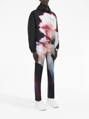 Alexander McQueen Solarised Flower Hooded Jacket