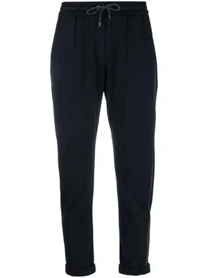 Brunello Cucinelli Monili-trimmed Cropped Track Pants