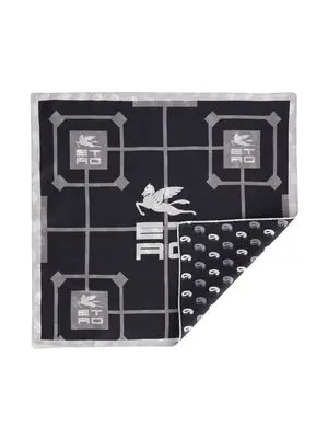 Etro Pegaso-print Silk Pocket Square