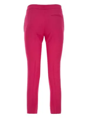 Alexander McQueen Cropped Straight-leg Trousers - Pink