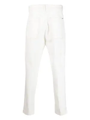 Peserico Straight-leg Stretch-cotton Trousers - Neutrals