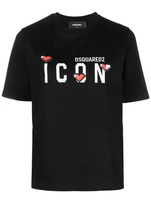 Dsquared2 Logo-print Cotton T-shirt - Black