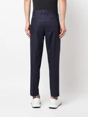 Neil Barrett Navy Mid-rise Straight-leg Trousers