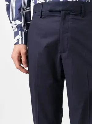 Neil Barrett Navy Mid-rise Straight-leg Trousers