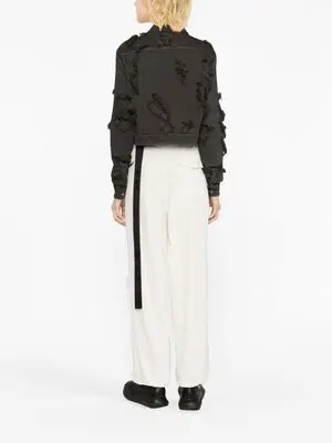 Rick Owens Distressed Cropped Jacket