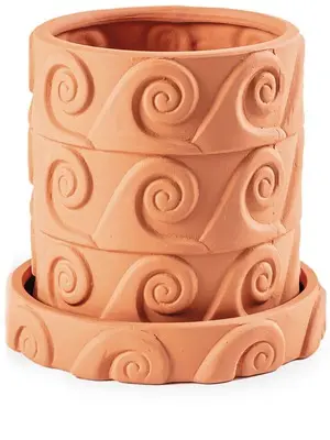 SELETTI Magna Graecia, Onda Ceramic Vase - Orange