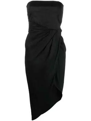 GAUGE81 Strapless Asymmetric Draped Dress