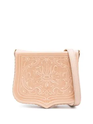 Zeus+dione Embossed Leather Crossbody Bag