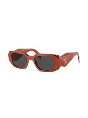 Prada Rectangle-frame Sunglasses - Orange