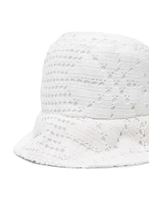 Comme Des Garçons Crochet-knit Cotton Bucket Hat