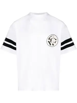 Roberto Cavalli Mirror Snake-patch Piqué T-shirt