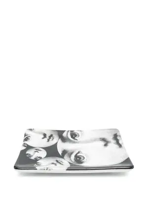 FORNASETTI Tema E Variazioni N.242 Porcelain Ashtray - Black