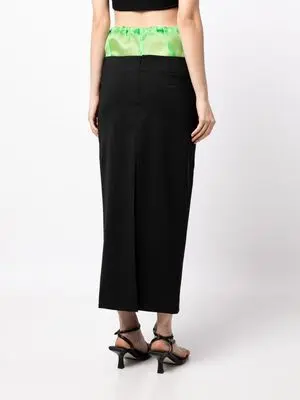 A.W.A.K.E. Mode Two-tone Midi Skirt