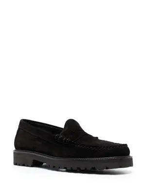 G.H.BASS 90 Larson Suede Loafers - Black