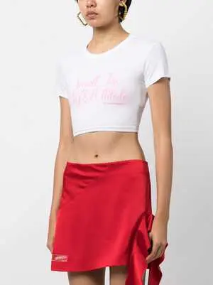 GROUND ZERO Slogan-print Cropped T-shirt
