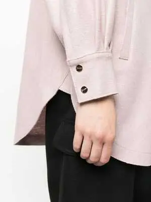 Herno Felted-finish Virgin Wool Shirt - Purple