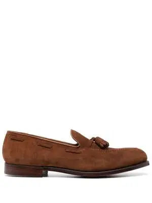 Crockett & Jones Tassel Detail Suede Loafers
