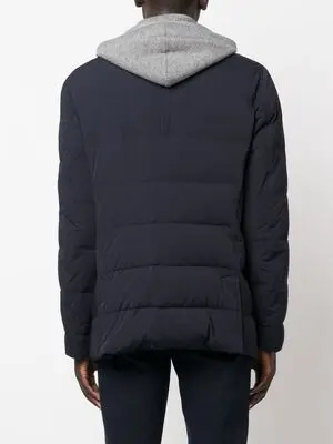 Brunello Cucinelli Feather-down Hooded Jacket - Blue