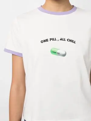 GROUND ZERO Slogan Print T-shirt - White