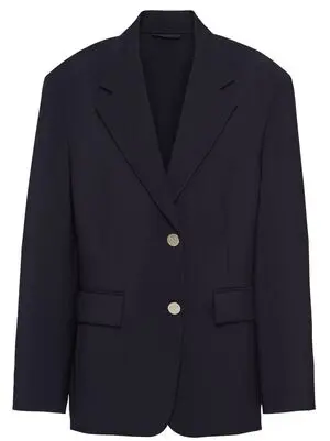 Prada Single-breasted Wool Blazer - Blue