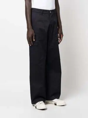 Rick Owens Flared-leg Cotton Cargo Trousers