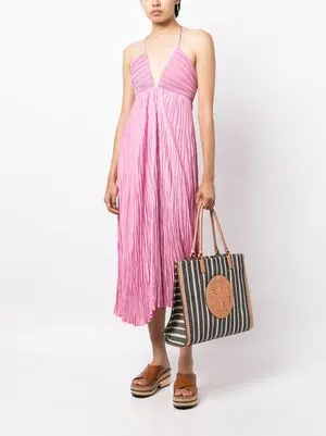 Tory Burch Ella Striped Canvas Tote Bag