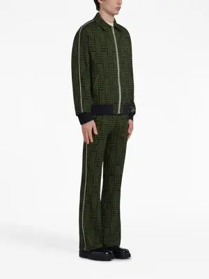 Marni Checked Jersey Flared Trousers