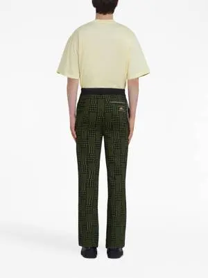 Marni Checked Jersey Flared Trousers