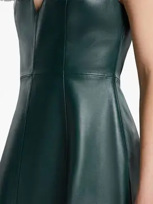 Marni V-neck Leather Minidress