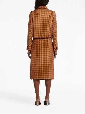 Marni Checked Midi Skirt