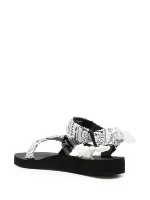 ARIZONA LOVE Trekky Bandana Flat Sandals - White