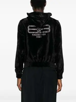 Balenciaga Bb Paris Hoodie - Black