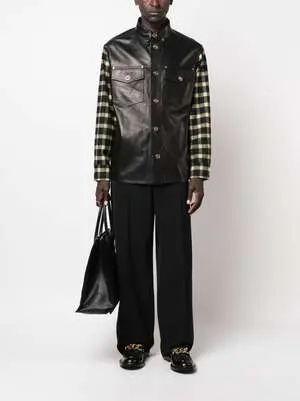 Versace Checked-panel Shirt Jacket